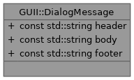SDFormat Editor: GUII::DialogMessage Struct Reference